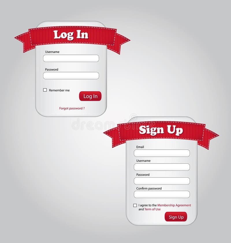Login form stock illustration. Illustration of form, label - 30446466