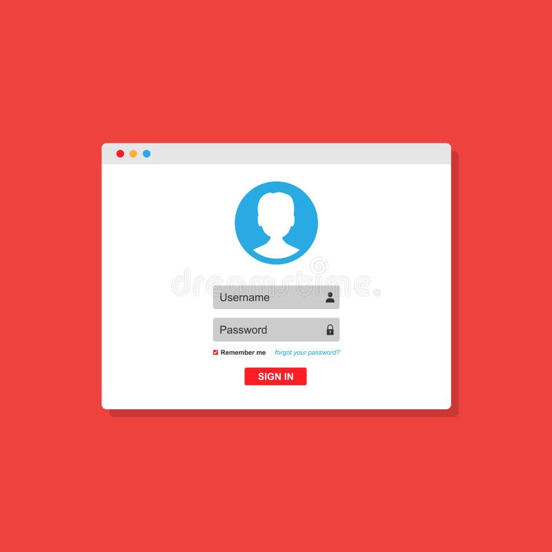 Online Registration Form. Login Form, Login Page, Opened in a Web ...