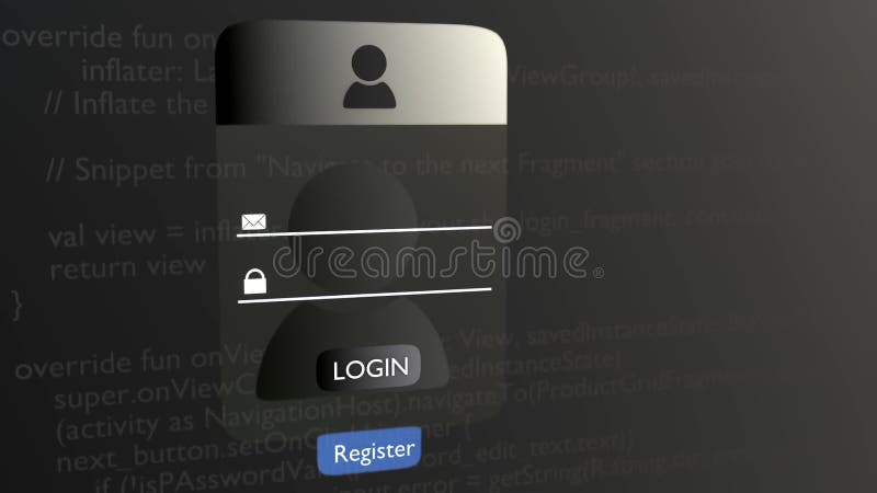 Login Form Page. Animated Registration Window Stock Video - Video of ...