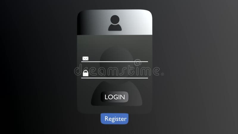 Login Form Page. Animated Registration Window Stock Footage - Video of ...