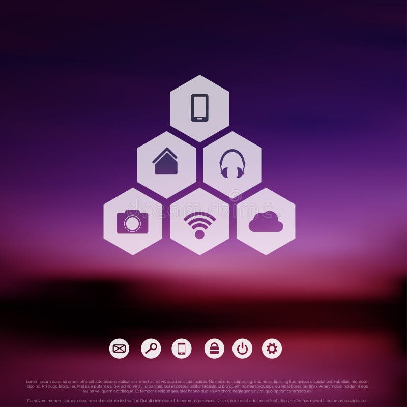 Login Form Page. with Blurred Background. Web Site Template, Ui Element. Stock Vector ...