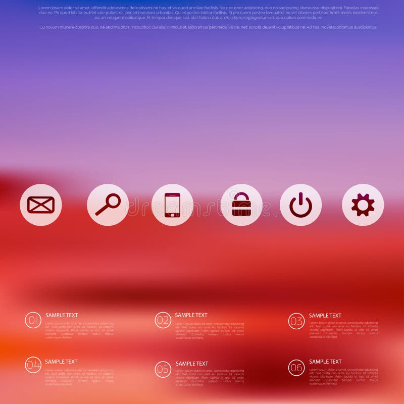 Login Form Page. with Blurred Background. Web Site Template, Ui Element. Stock Vector ...