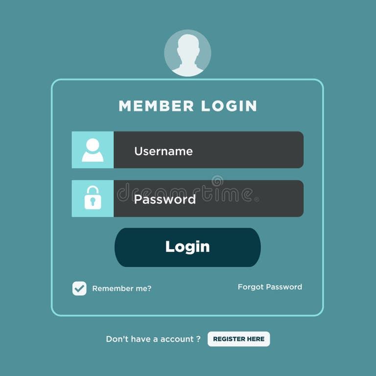 Login Form Page. Registration Page, and Sign in Form Professional ...