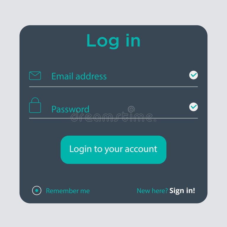 Login Form, Login Page, Sign in, Vector Design Template Stock Vector ...