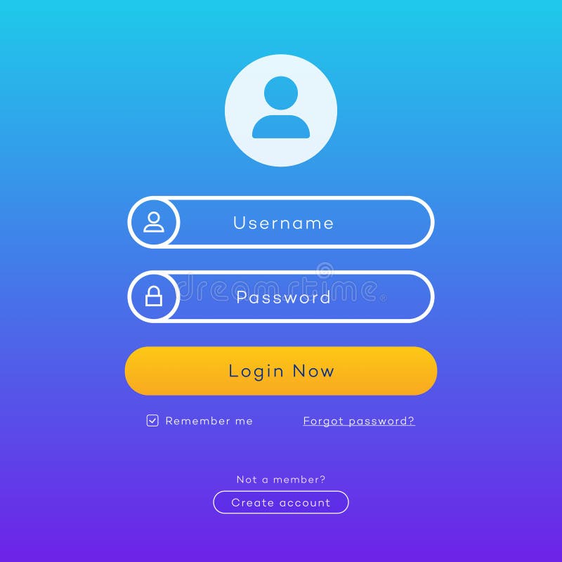 Set of Button Template Gradient Style Stock Vector - Illustration of ...