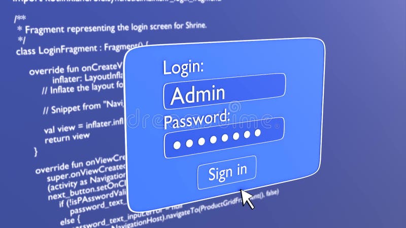 Login Form Page. Animated Registration Window Stock Video - Video of ...