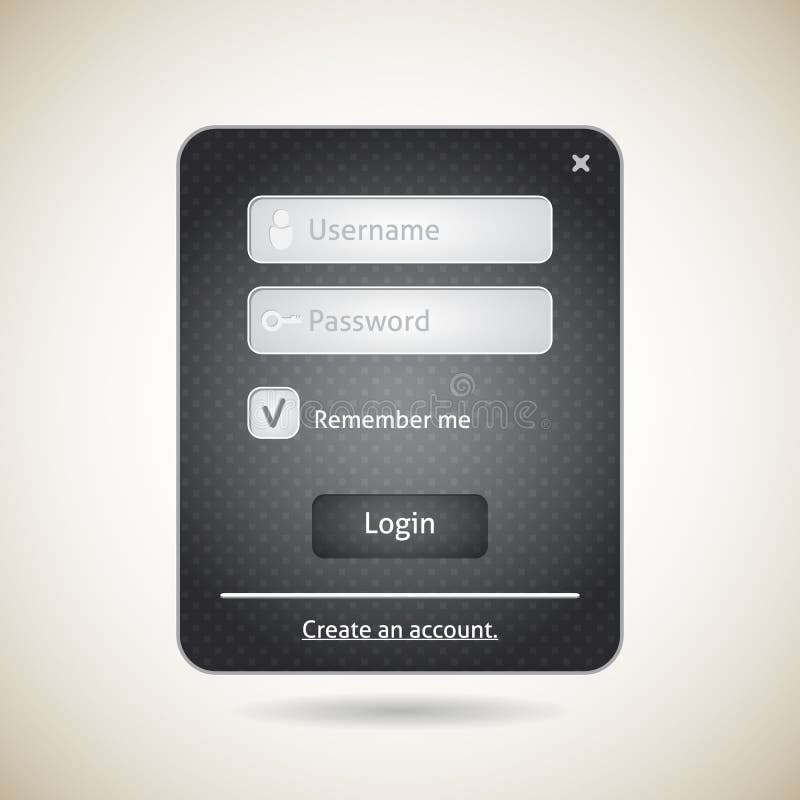 Login Form Ui Grunge Element Stock Vector - Illustration of internet ...