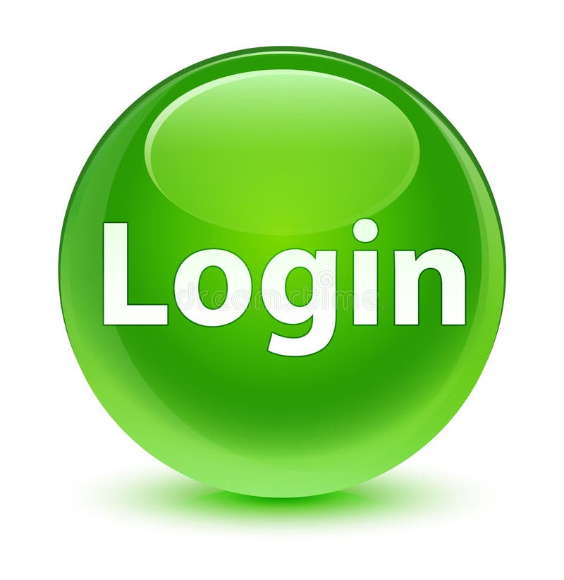 Login Glassy Green Round Button Stock Illustration - Illustration of ...