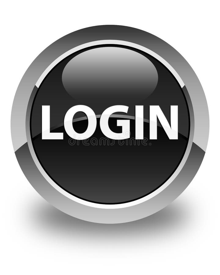 Login Glossy Blue Round Button Stock Illustration - Illustration of ...