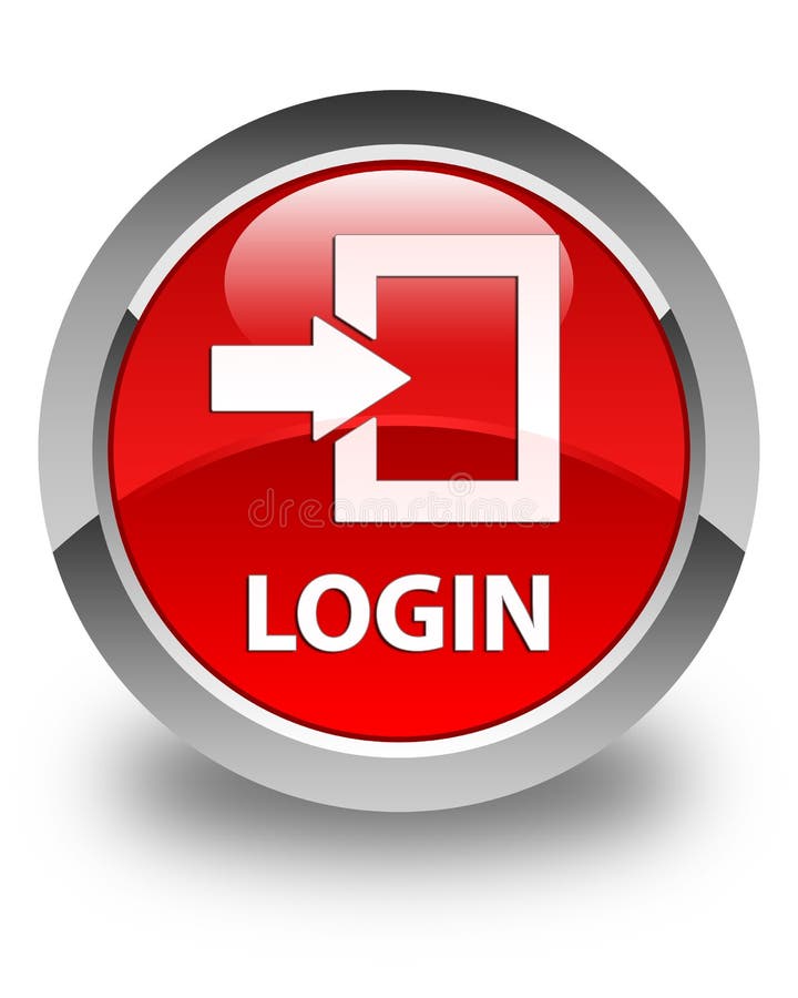 Login Glossy Red Round Button Stock Illustration - Illustration of ...