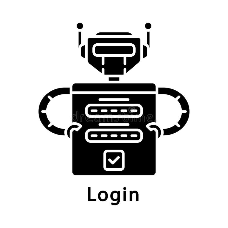 Login glyph icon stock vector. Illustration of online - 178576638
