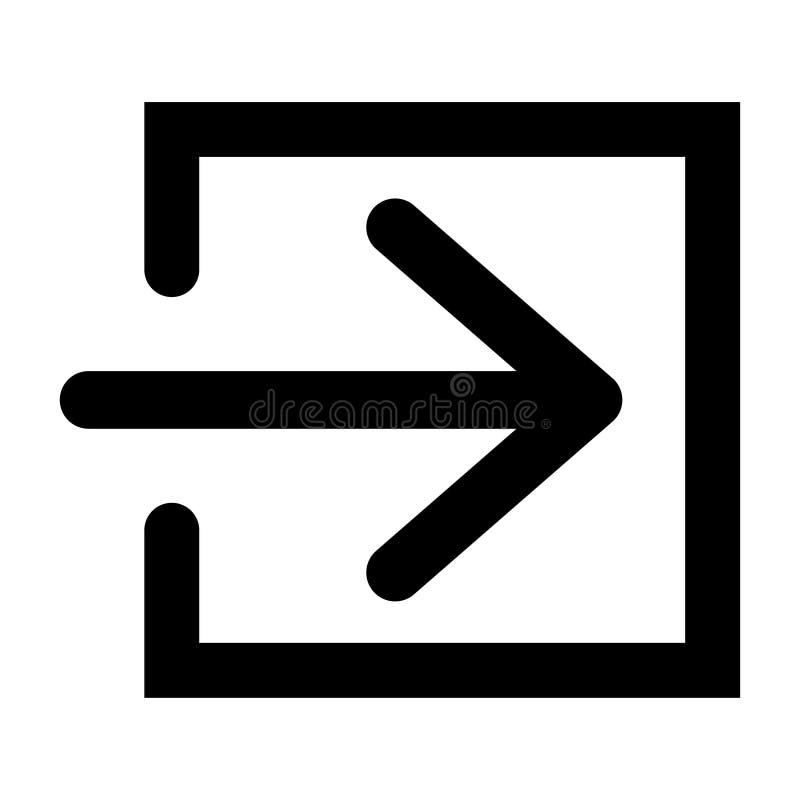 Login Icon With Arrow, Vector Flat Symbol Isolated On White Background ...