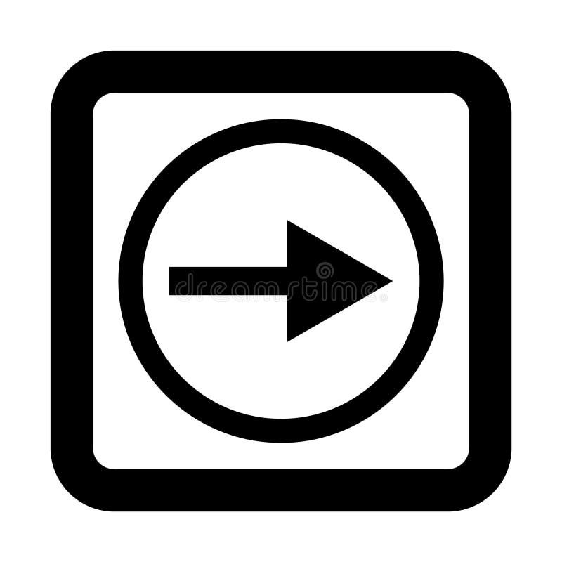 Login Icon with Arrow, Vector Flat Symbol Isolated on White Background ...