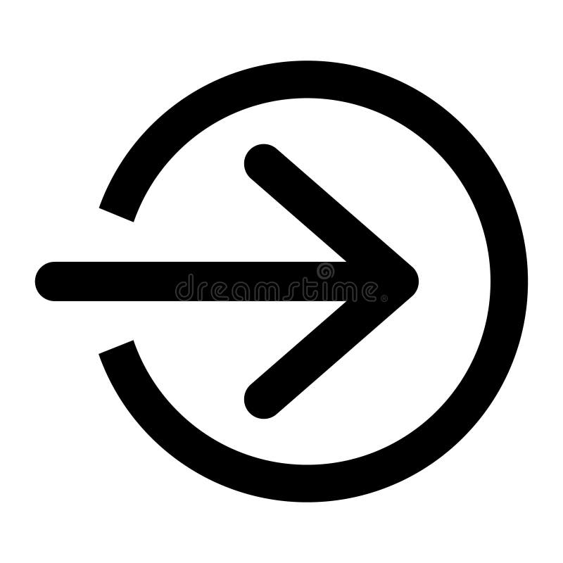 Login Icon, Vector Flat Symbol Isolated on White Background . Entry ...