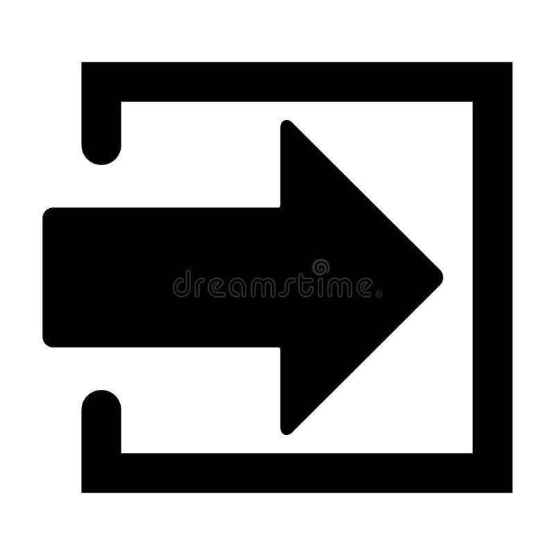 Login Icon with Arrow, Vector Flat Symbol Isolated on White Background ...