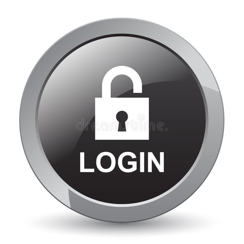 Login icon button stock illustration. Illustration of glossy - 127000119