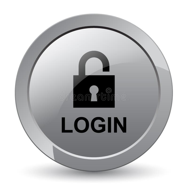 Login icon button stock illustration. Illustration of secure - 126998998