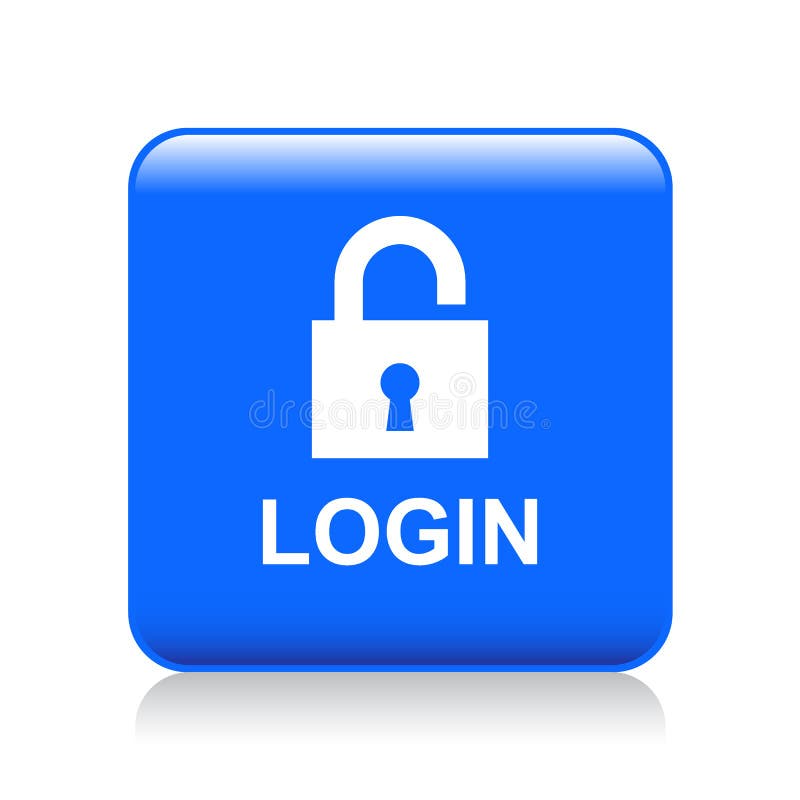 Login icon button stock illustration. Illustration of click - 127000934