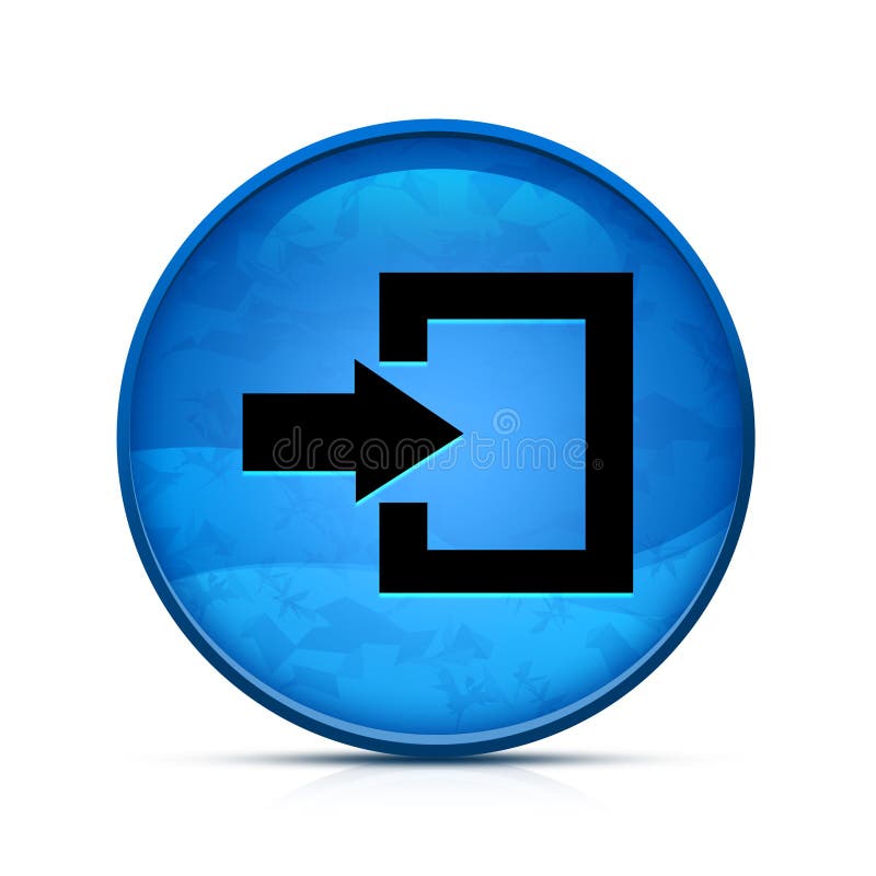 Login Icon on Classy Splash Blue Round Button Illustration Stock ...