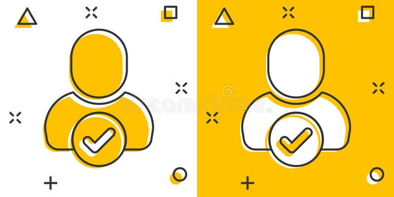 Login Icon in Comic Style. People Secure Access Cartoon Vector ...