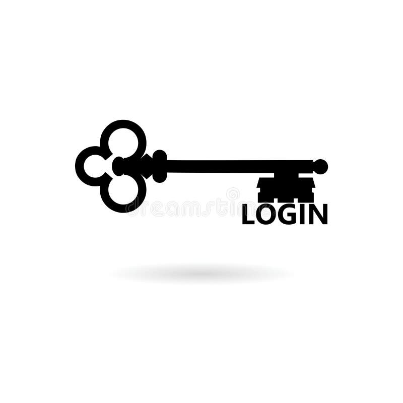 Login Icon Isolated on White Background Stock Vector - Illustration of ...