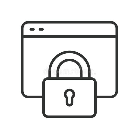 Login Icon in Line Design. Login, Access, Authentication, Password ...