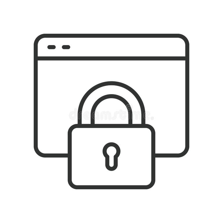 Login Icon in Line Design. Login, Access, Authentication, Password ...