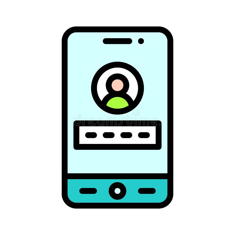 Login Icon, Mobile Application Vector Illustration Stock Vector ...