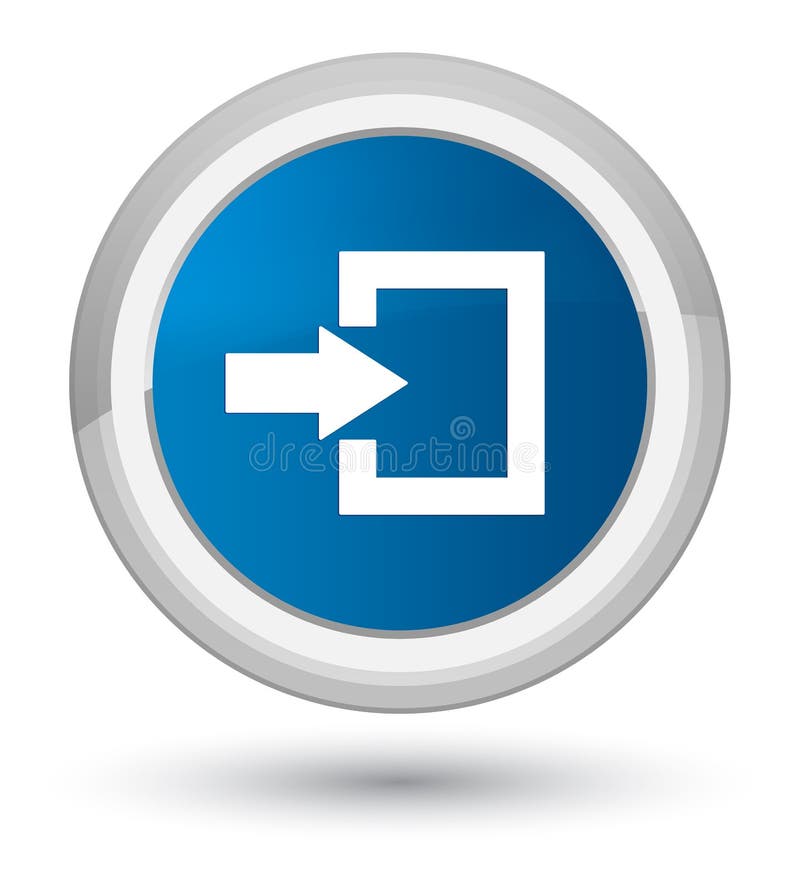 Login Icon Prime Blue Round Button Stock Illustration - Illustration of ...