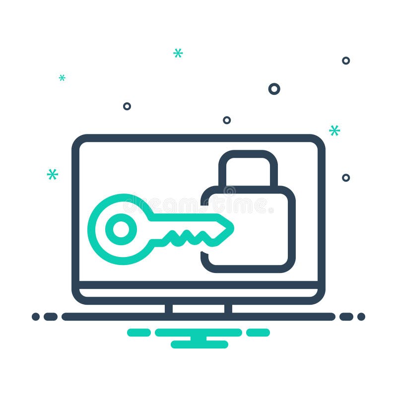 Mix Icon for Login, Privacy and User Stock Vector - Illustration of ...