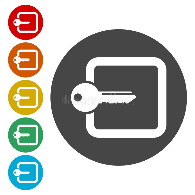 Login Icon, Secure Access Button Stock Vector - Illustration of ...