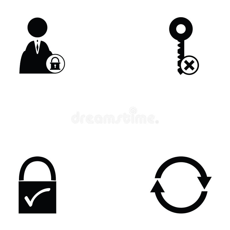 Login icon set stock vector. Illustration of register - 107350037