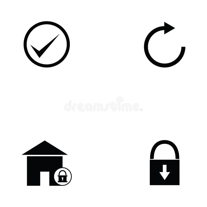 Login icon set stock vector. Illustration of sign, password - 107350177