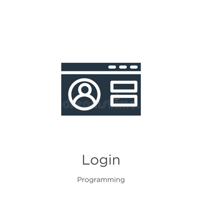 Login Icon Vector. Trendy Flat Login Icon from Programming Collection ...