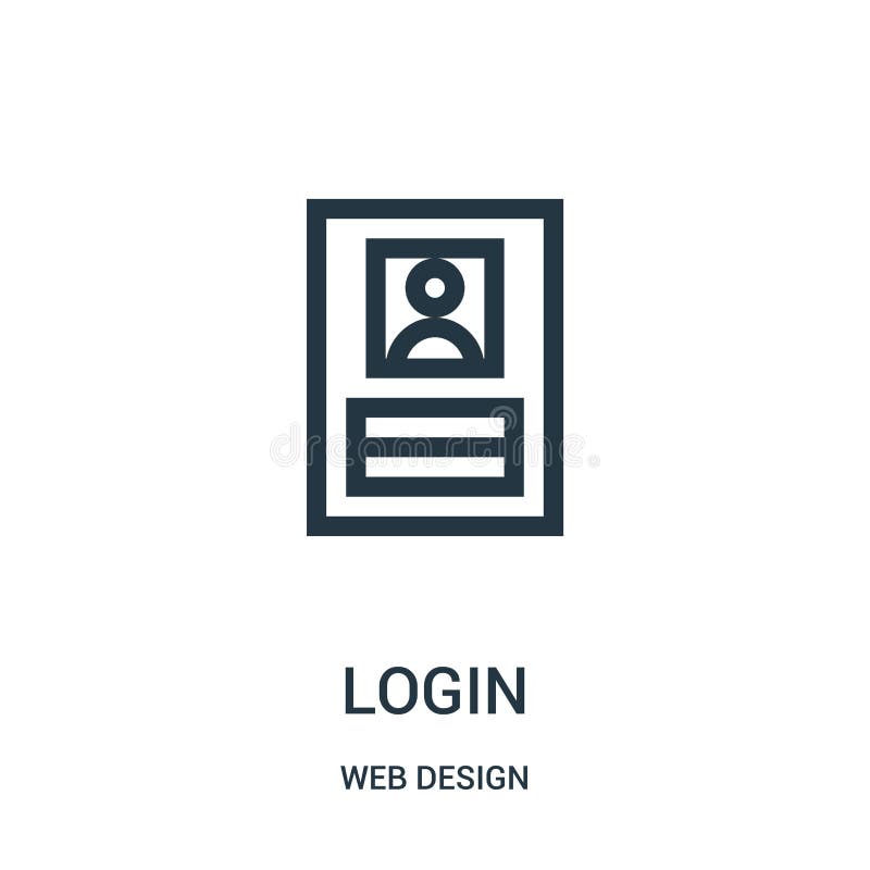 Login Icon Vector from Website Element Collection. Thin Line Login ...