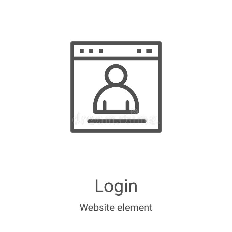 Login Icon Vector from Website Element Collection. Thin Line Login ...