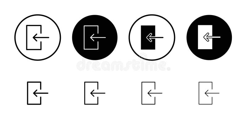 Login Icon Outline Vector for Web Ui Stock Vector - Illustration of ...