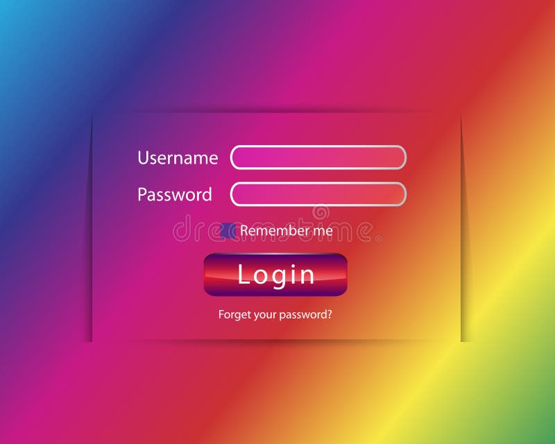 Login and Register Glossy Web Forms Stock Vector - Illustration of menu ...