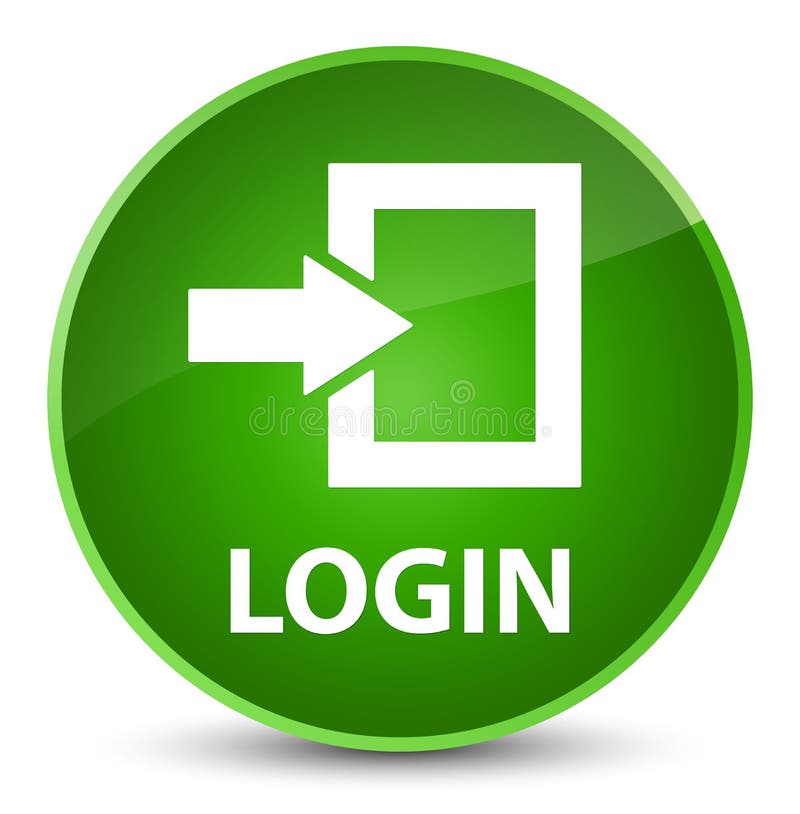 Login Elegant Green Round Button Stock Illustration - Illustration of ...