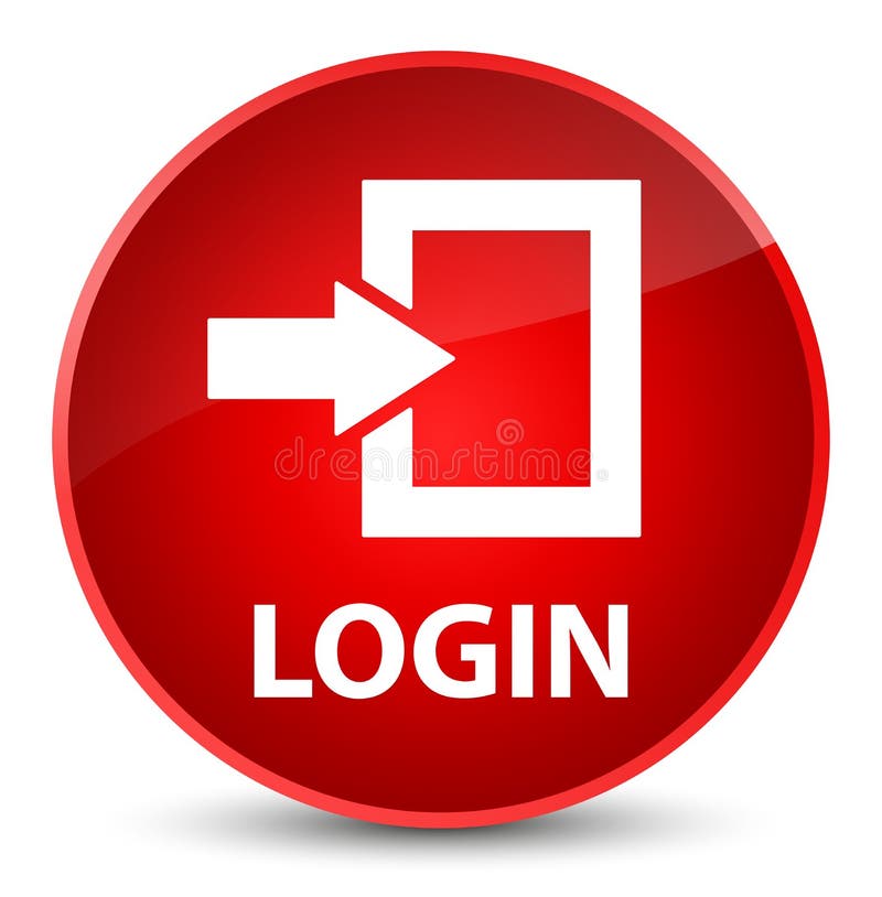 Login Elegant Red Round Button Stock Illustration - Illustration of ...