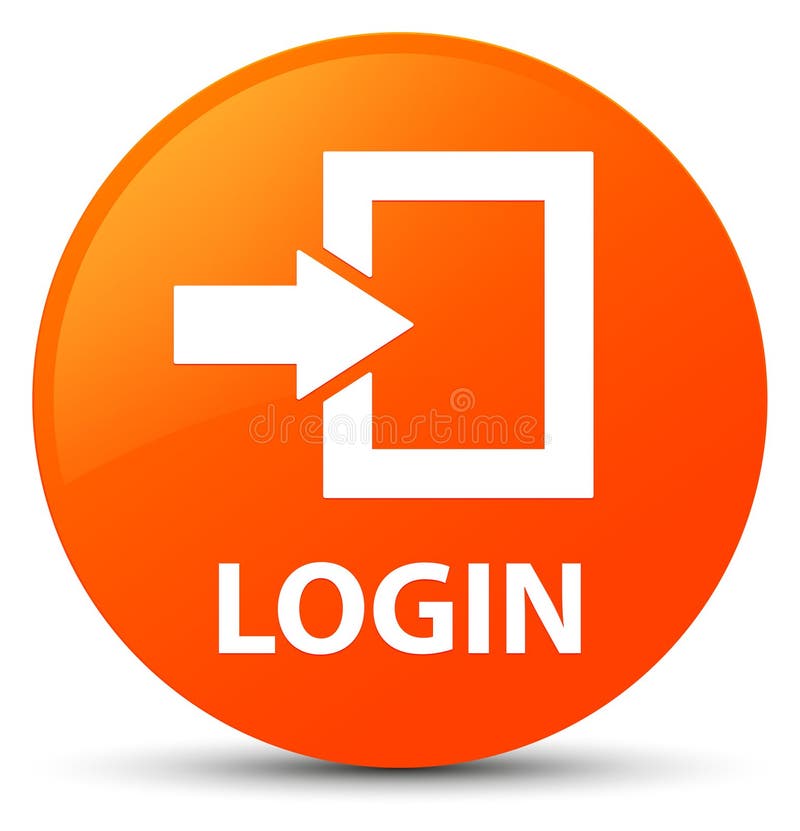 Login orange speech bubble stock vector. Illustration of isolated ...