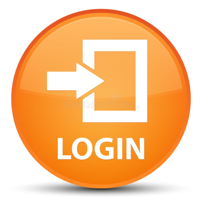 Login Special Orange Round Button Stock Illustration - Illustration of ...