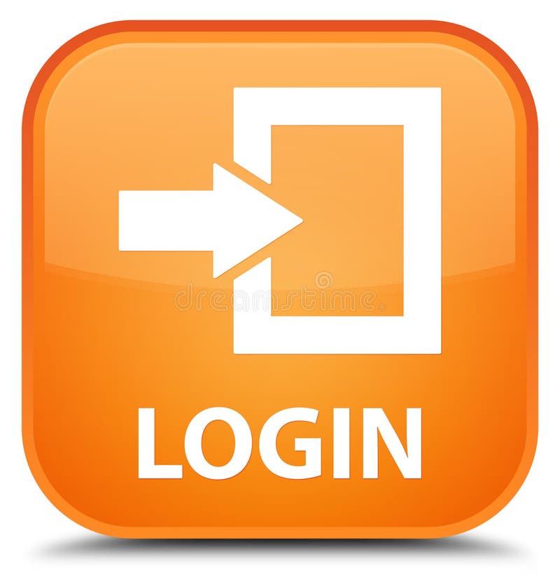 Login Special Glassy Orange Round Button Stock Illustration ...