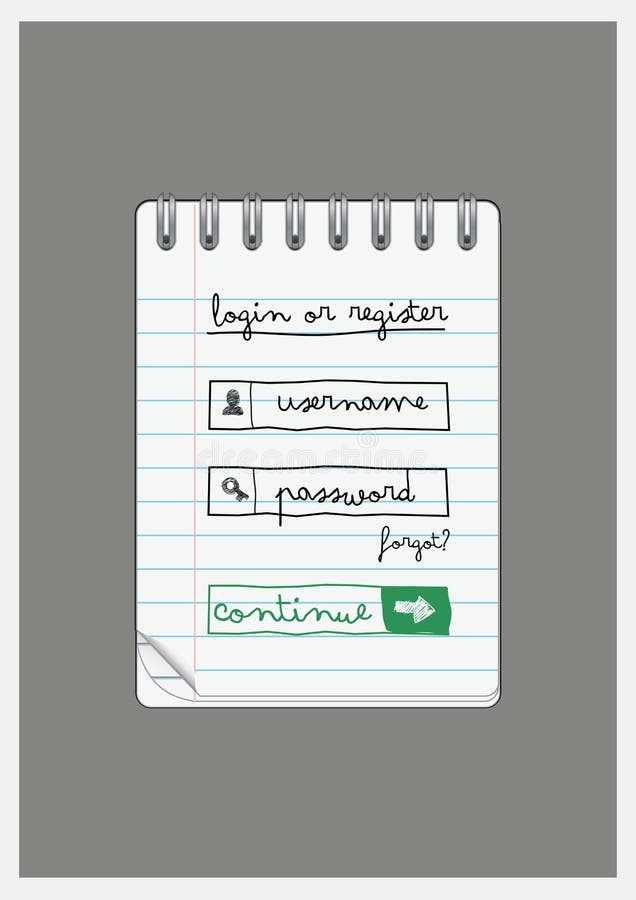 Login stock vector. Illustration of person, registration - 35943521