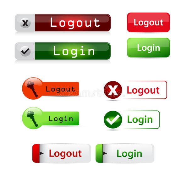 Login and logout stock vector. Illustration of identity - 28678392