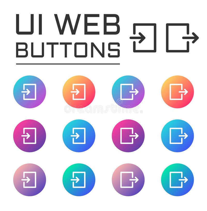 Web button elements stock vector. Illustration of computer - 7370077