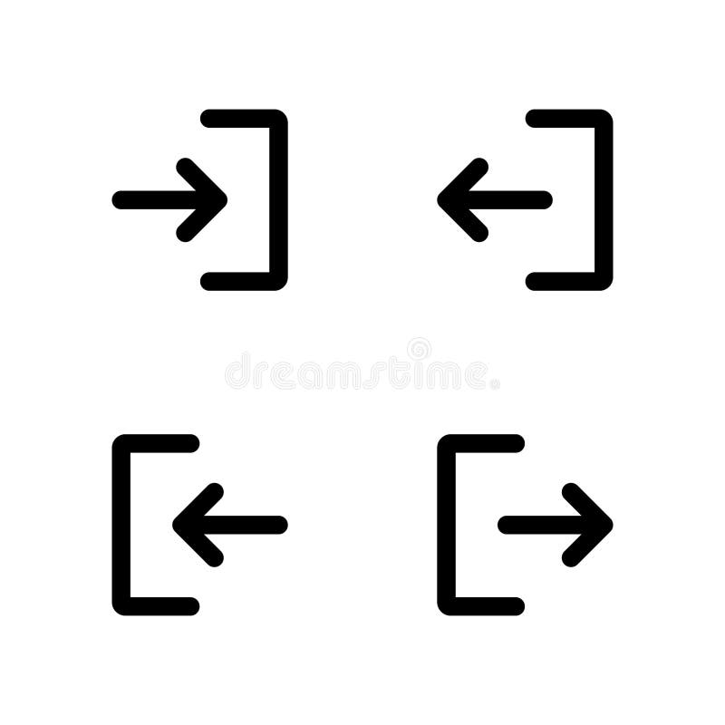 Logout Icon Vector with Simple Design Stock Vector - Illustration of ...