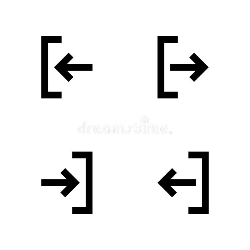 Login and Logout Icon Set in Generic Style. Sign in and Sign Out Sign ...