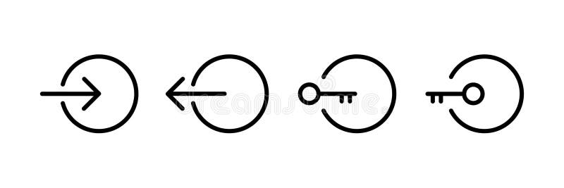 Login and Logout Vector Icon Set. Sign Out, Sign in Symbol Stock Vector ...
