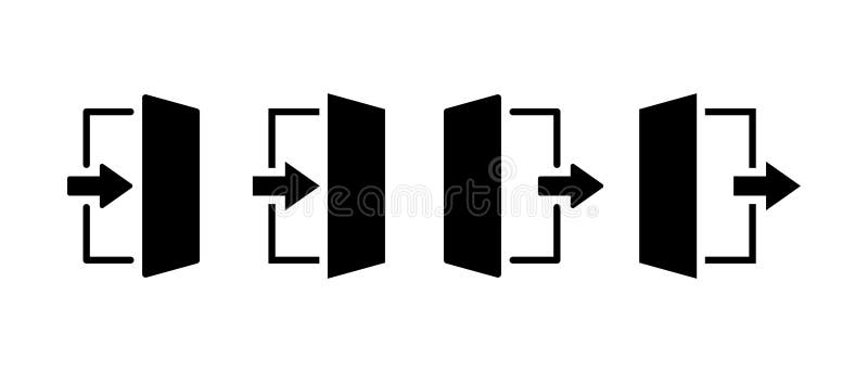 Login and Logout Vector Icon Set. Sign Out, Sign in Symbol Stock Vector ...